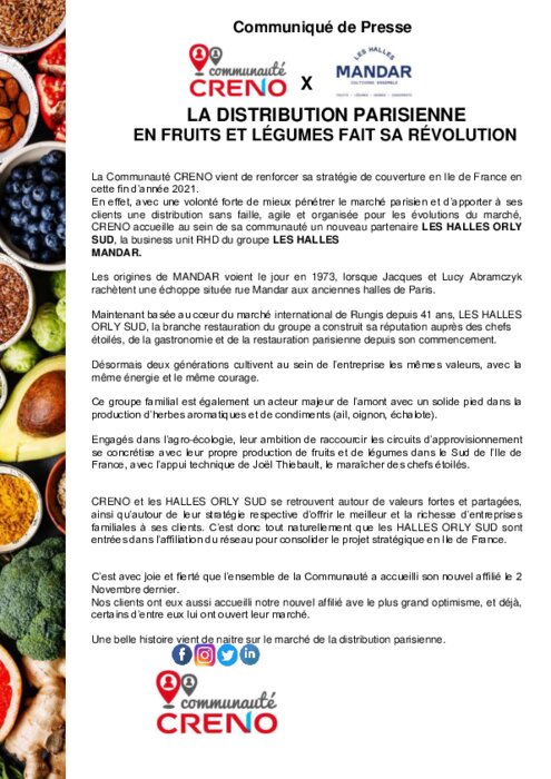 La distribution parisienne en Fruits et Légumes fait sa révolution ...