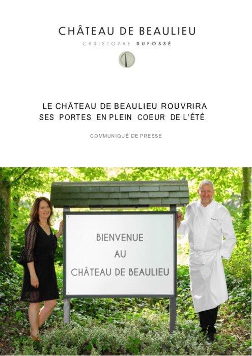 Le Château de Beaulieu rouvrira ses portes en plein coeur de l'été ...