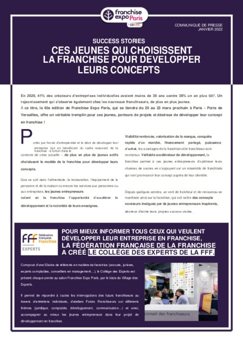 Ces jeunes qui choisissent la franchise pour développer leurs concepts ... Ces jeunes qui choisissent la franchise pour développer leurs concepts ...