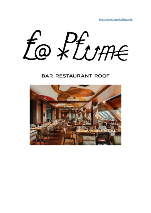La Plume : restaurant panoramique au cœur de l'hôtel Madame Rêve ...